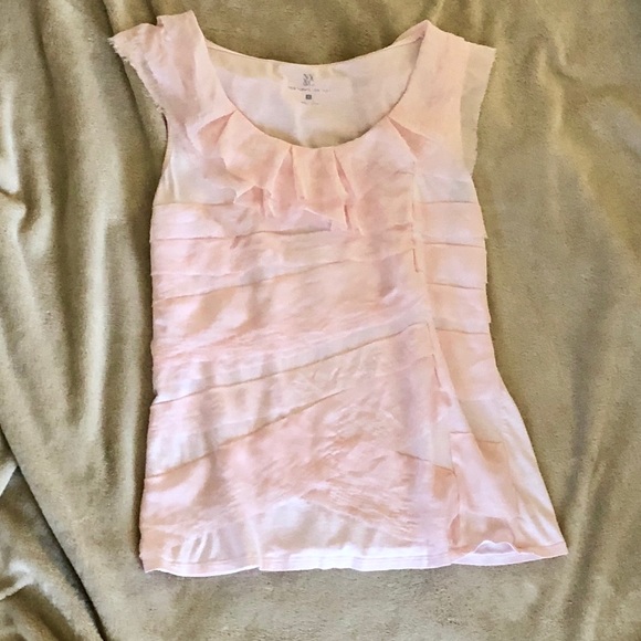 New York & Company | Tops | Blush Pink Ruffle Tiered Tank | Poshmark